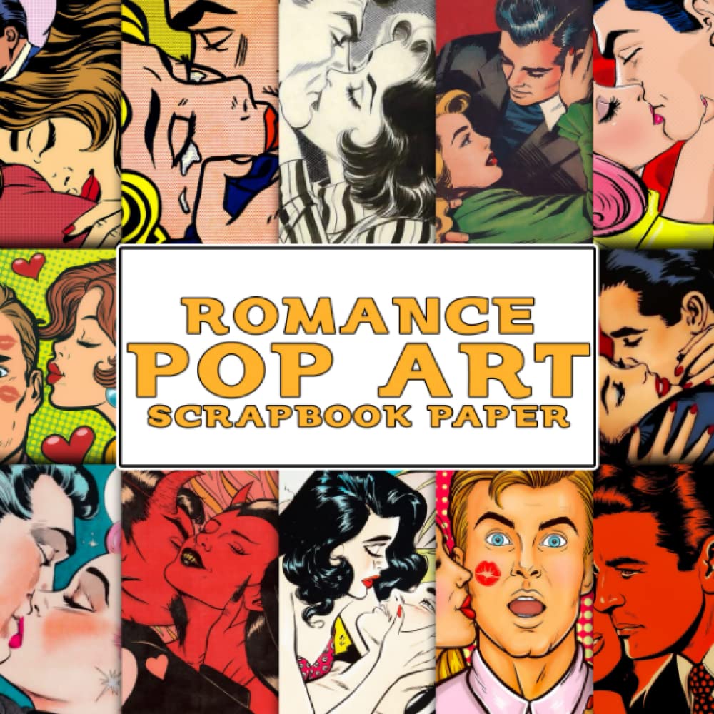 Romance Pop Art Scrapbook Paper: Vintage Couple Double Sided Sheets for ...