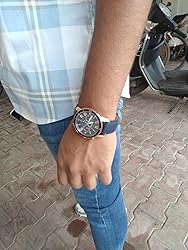 Fossil Men Leather Grant Sport Analog Blue Dial Watch-Fs5237, Band ...