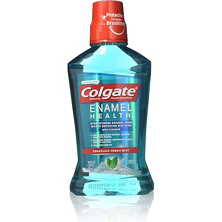 Amazon.com : Colgate Enamel Health Mouthwash, Fresh Mint, 16.9 Ounce ...
