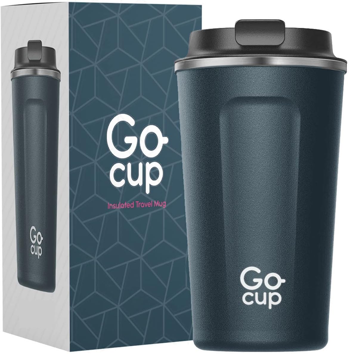 GoCup Stainless Steel Travel Mug, Coffee Cup for Hot and Cold Drinks ...