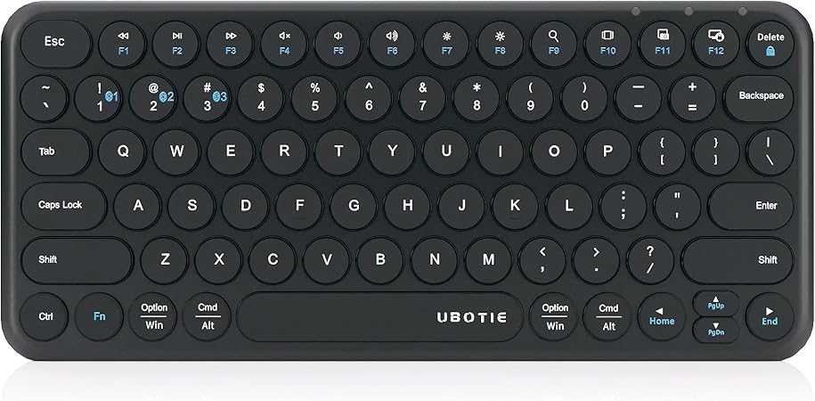 Amazon.com: UBOTIE Portable Slim Bluetooth Keyboard, Wireless Colorful ...