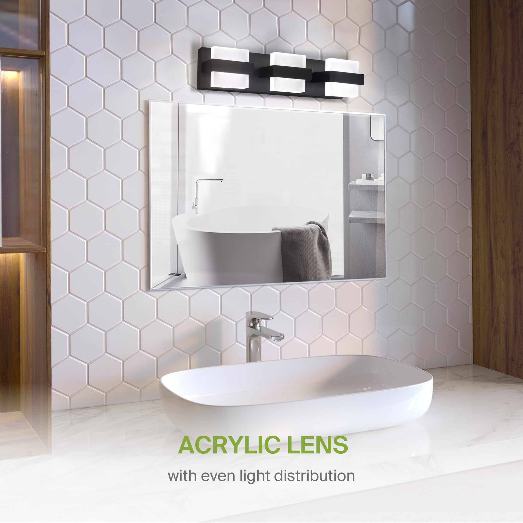 Snapklik.com : ASD 3 Light 20 Inch LED Bathroom Vanity Light - 15W ...
