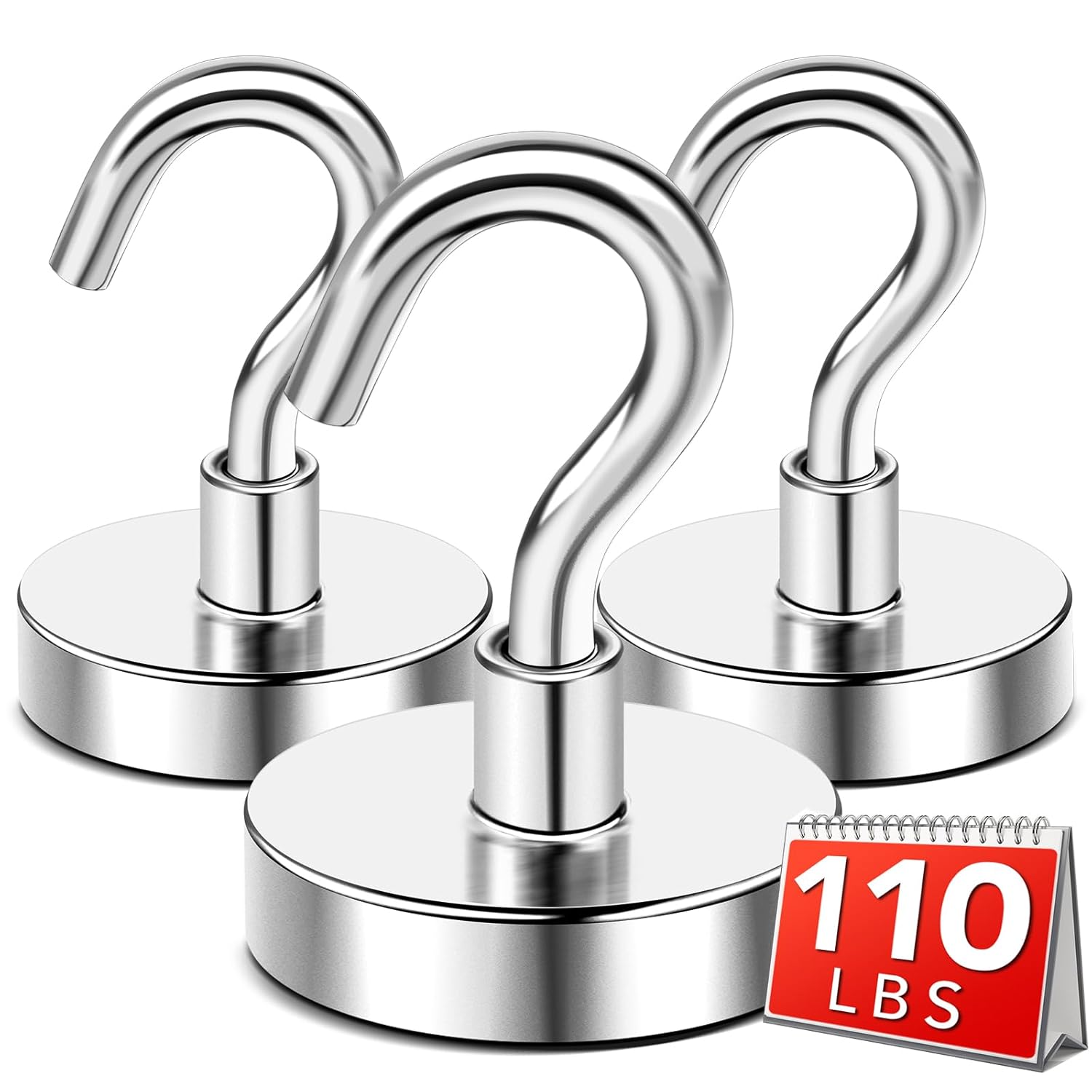 Amazon.com: DIYMAG Magnetic Hooks,110 lb Heavy Duty Strong Magnet with ...