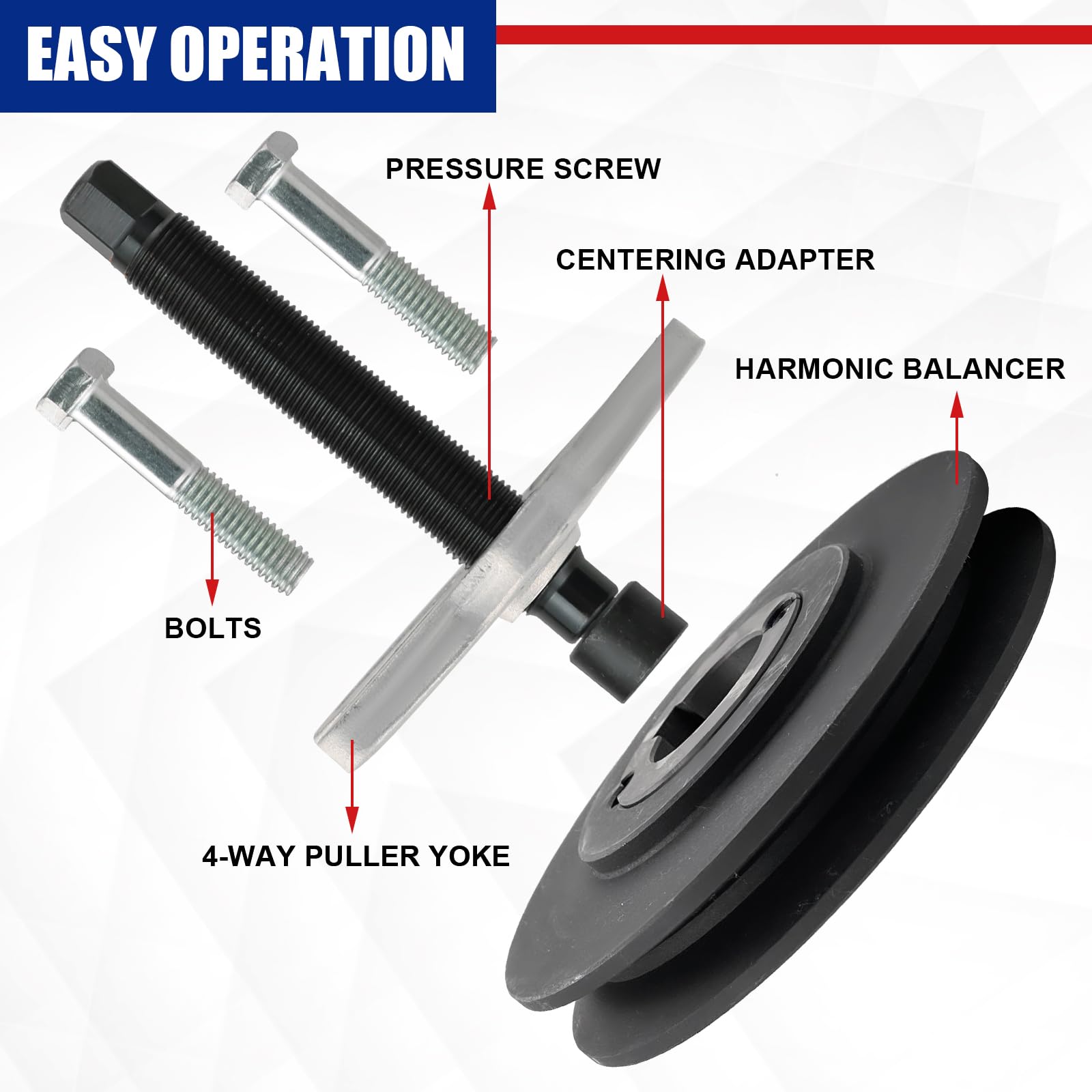 Snapklik.com : NYXOVA 46pcs Harmonic Balancer Puller Set, Steering ...