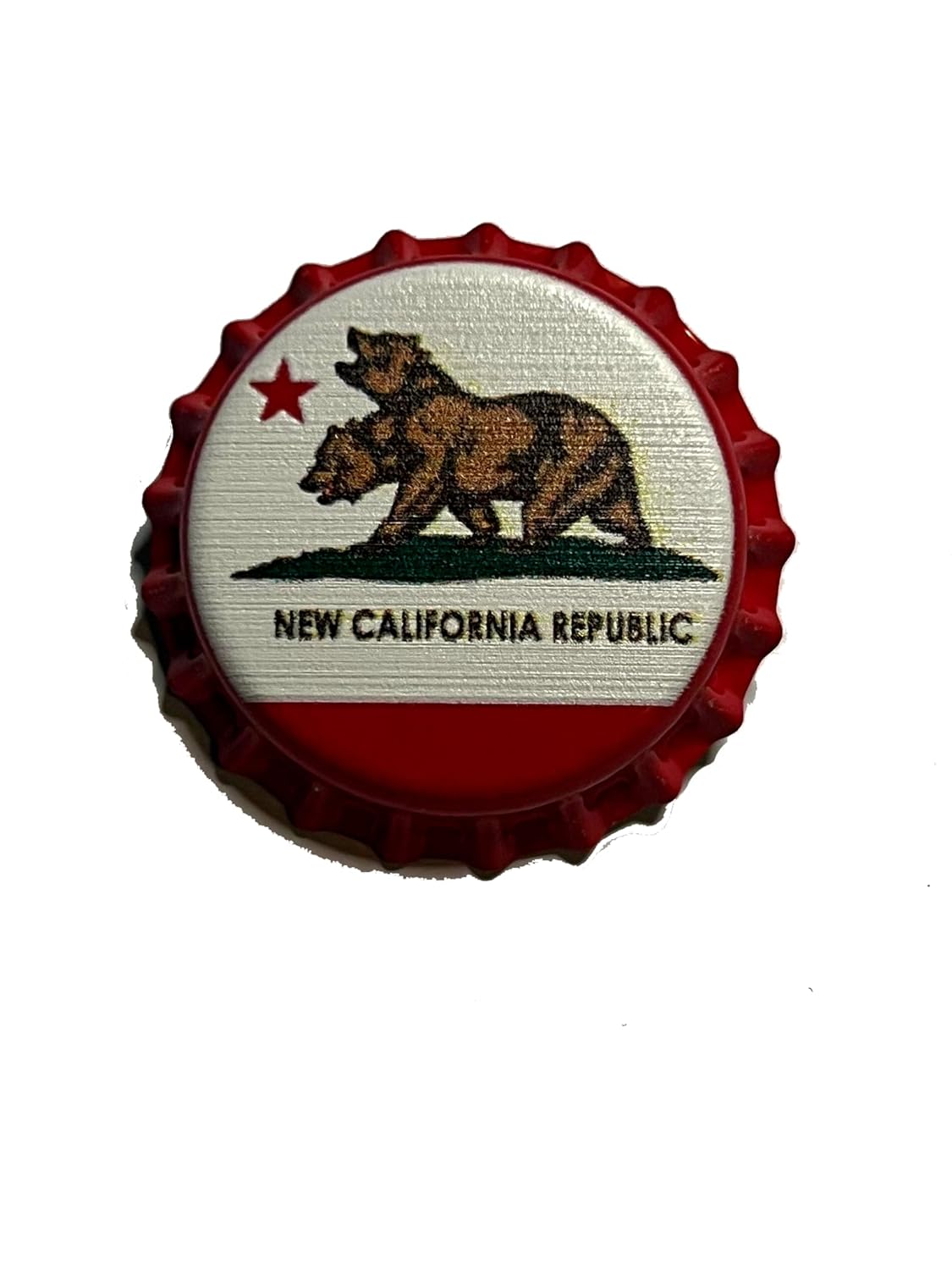 Amazon.com: NCR Flag, New California Republic bottle cap pin, FallOut ...
