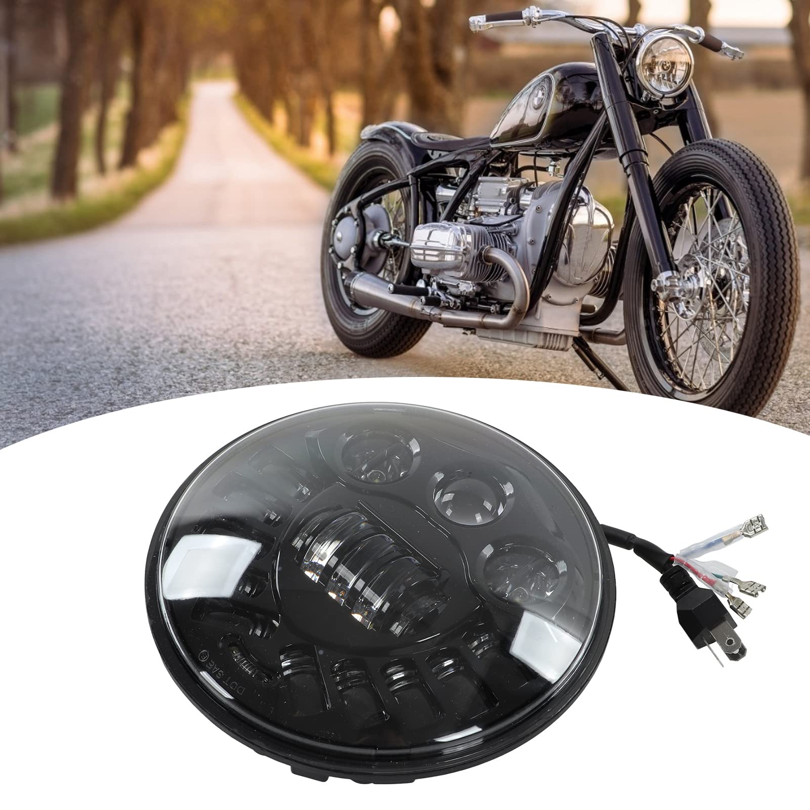 H3 Headlight Motorcycle 4776 VICMA Scheinwerfer H3, Chrom X 123 Mm