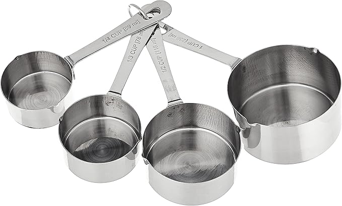 Amazon.com: Amco Stainless Steel Measuring Cups, Set of 4 : Home & Kitchen
