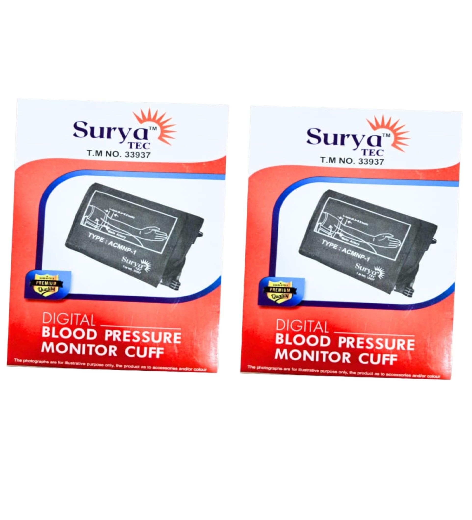SURYA TEC Tec Blood Pressure Monitor Cuff (Adult) | Pack Of 2 : Amazon ...
