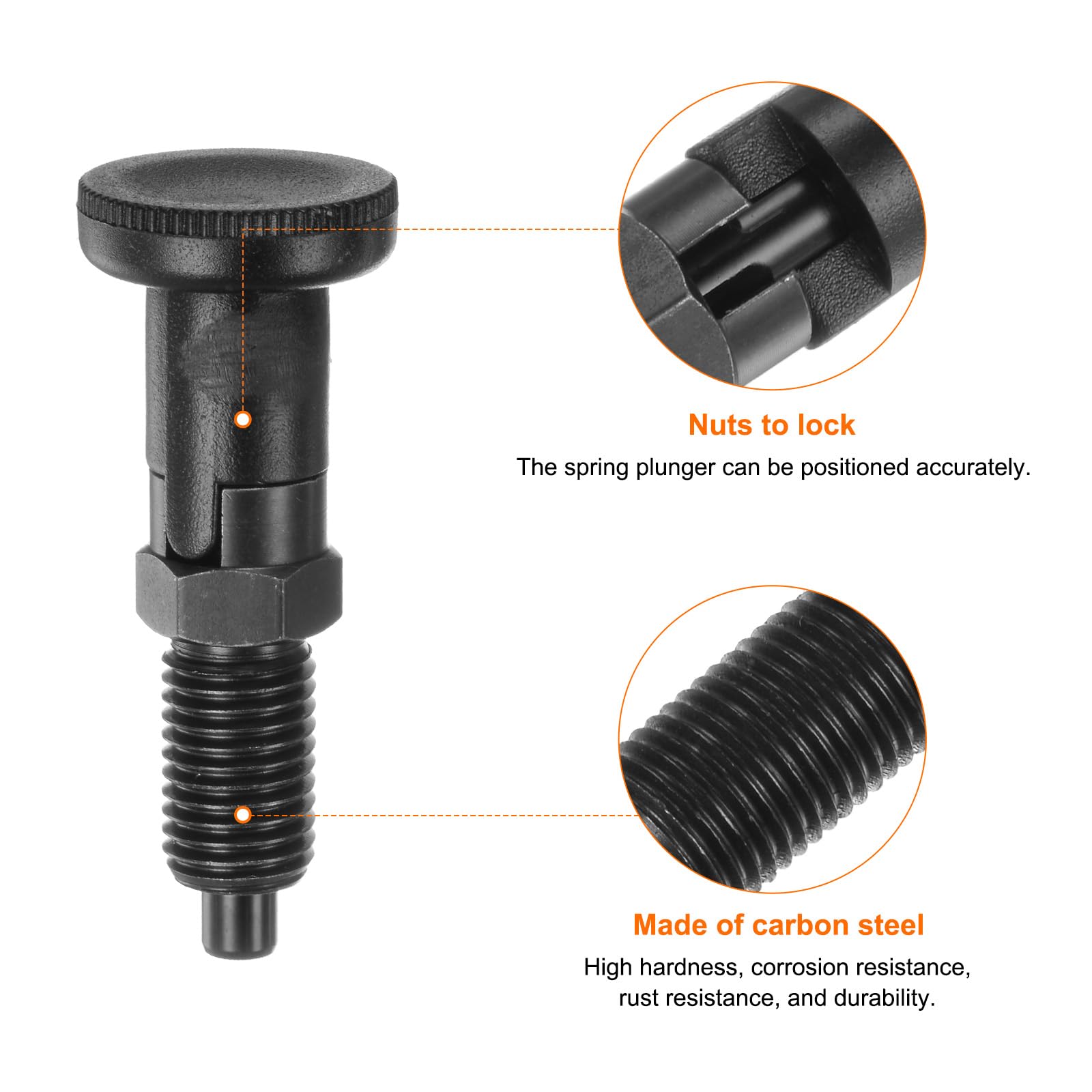 Spring Locking Pin Slotted Ball-Nose Spring Plungers With 18-8 ...