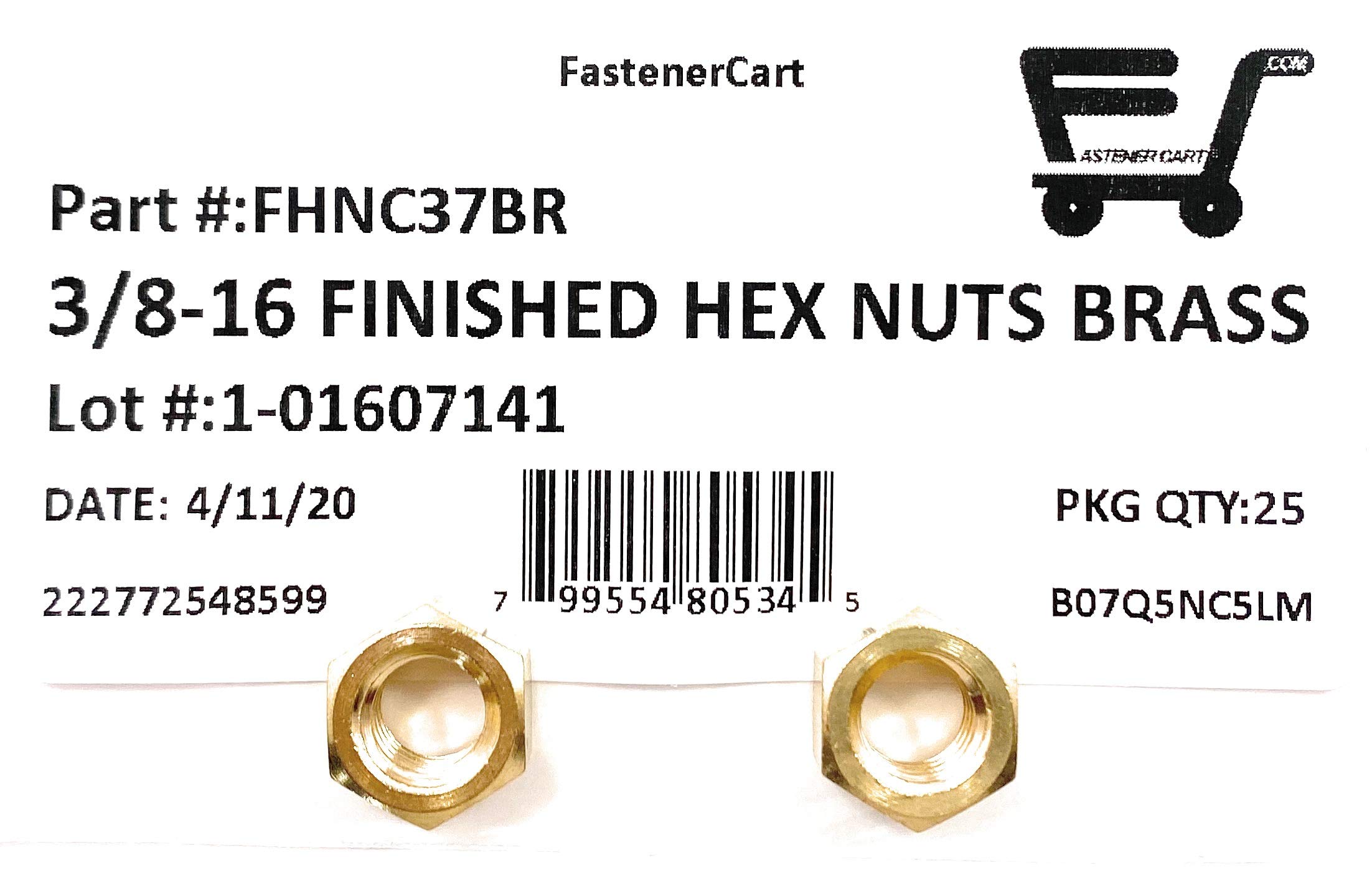 Decorative Nuts And Bolts Solid Brass Hex Nuts - Full Size, Bright Finish, Various Sizes ...