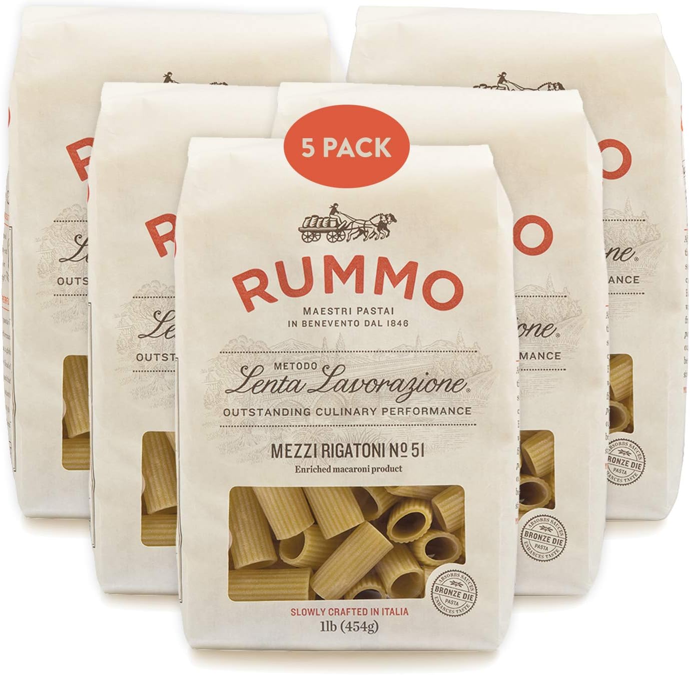 Amazon.com : NXWVPC Rummo Mezzi Rigatoni N ° 51 | Italian Gluten Free ...