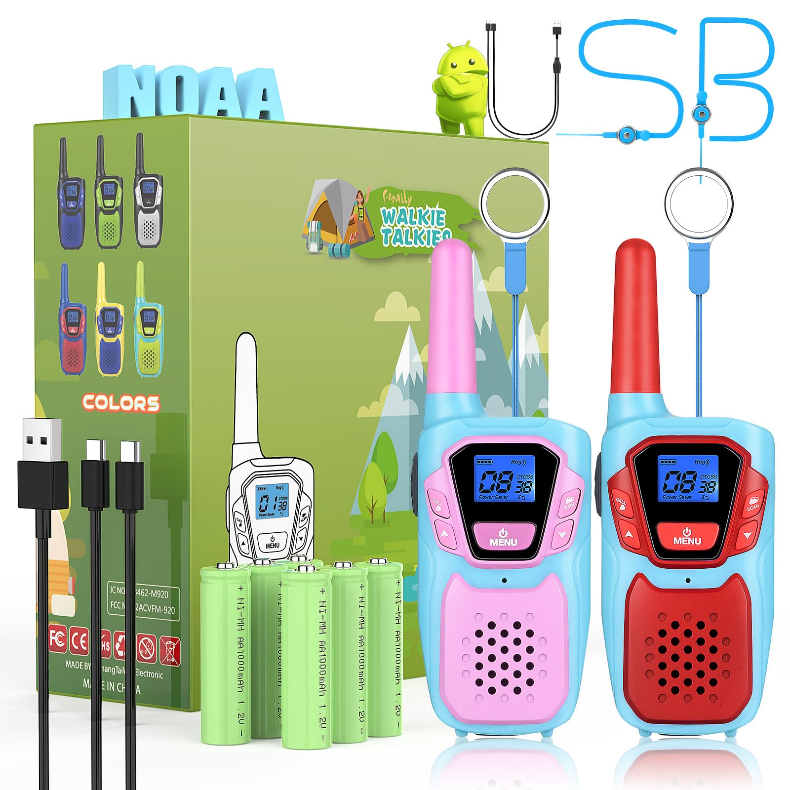 Amazon.com: Topsung Walkie Talkies for Kids Rechargeable Walkie-Talkie ...