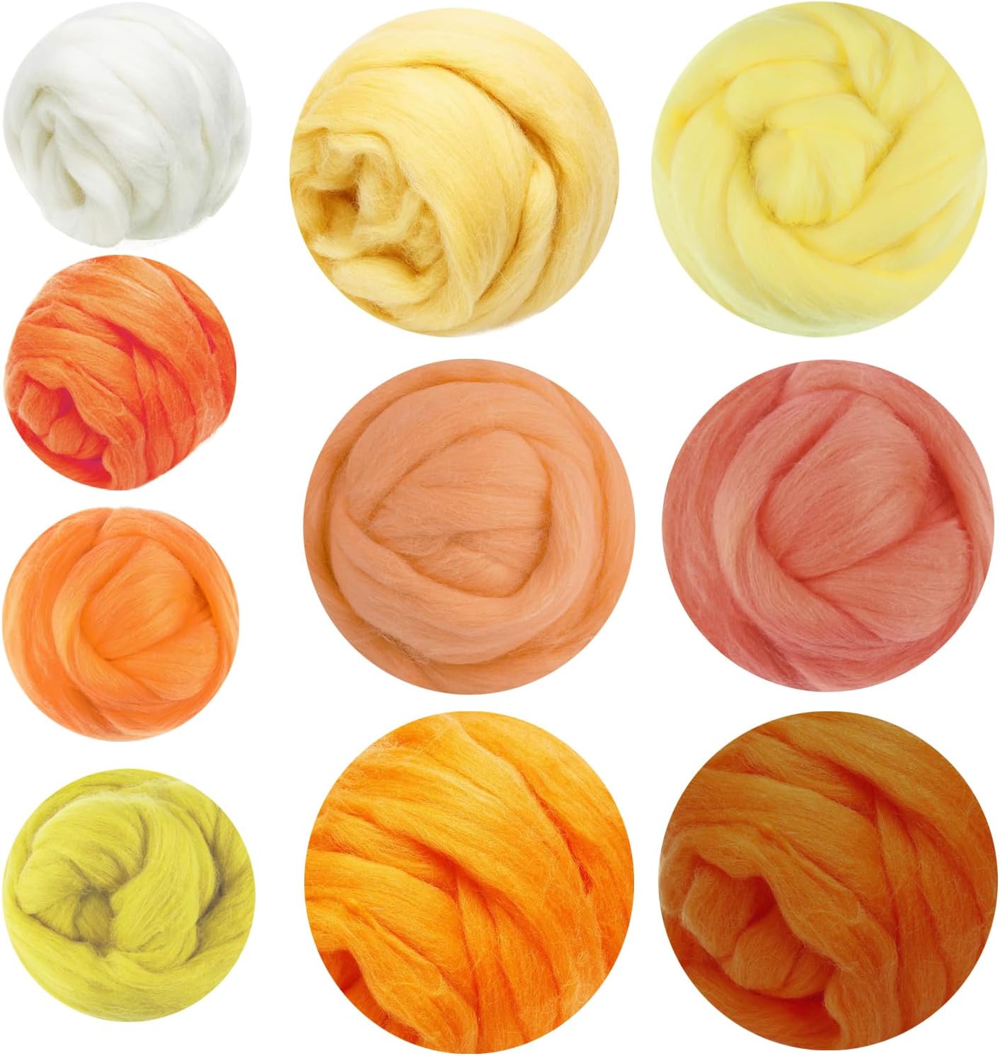 Amazon.com: Lemonfilter 10 Colors Needle Felting Wool,Fibre Wool Roving ...