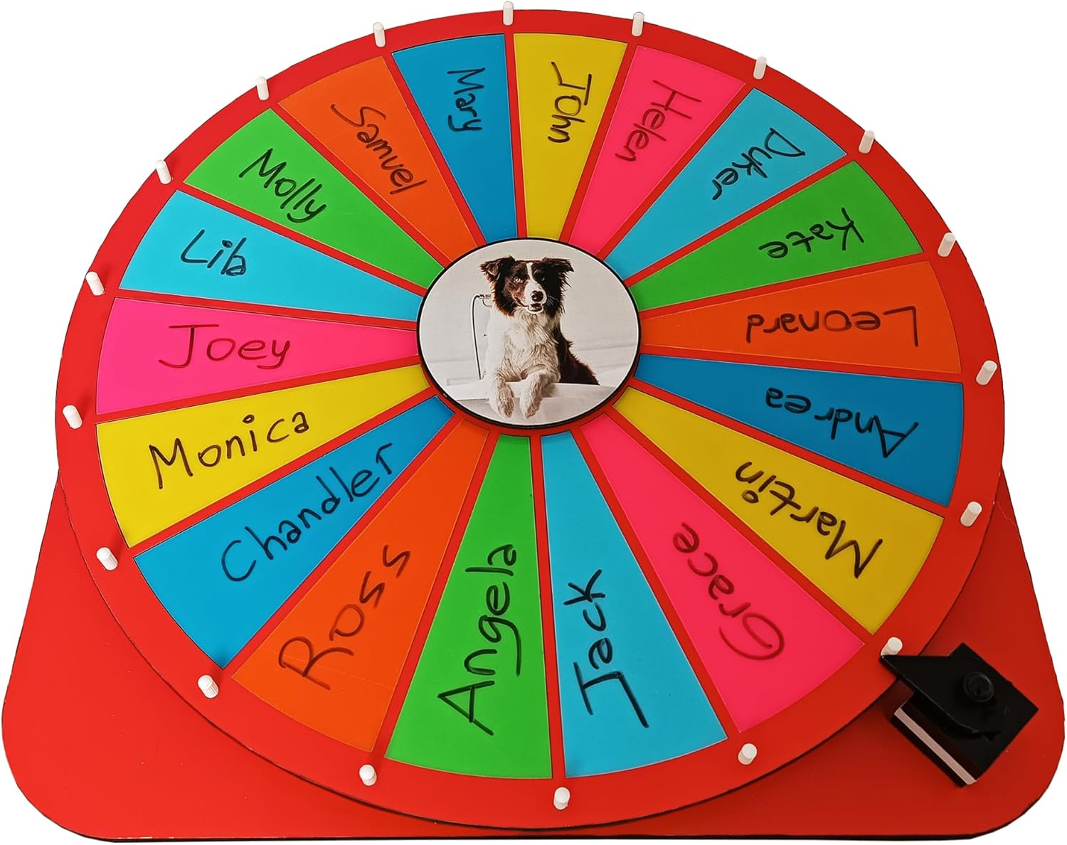 Amazon.com: Handmade 24 Inch Spinning Prize Wheel - 18 Slots Tabletop ...