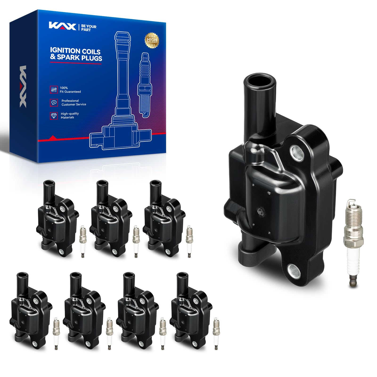 Amazon.com: OEM Performance Set of 8 UF413 Ignition Coils & Double ...