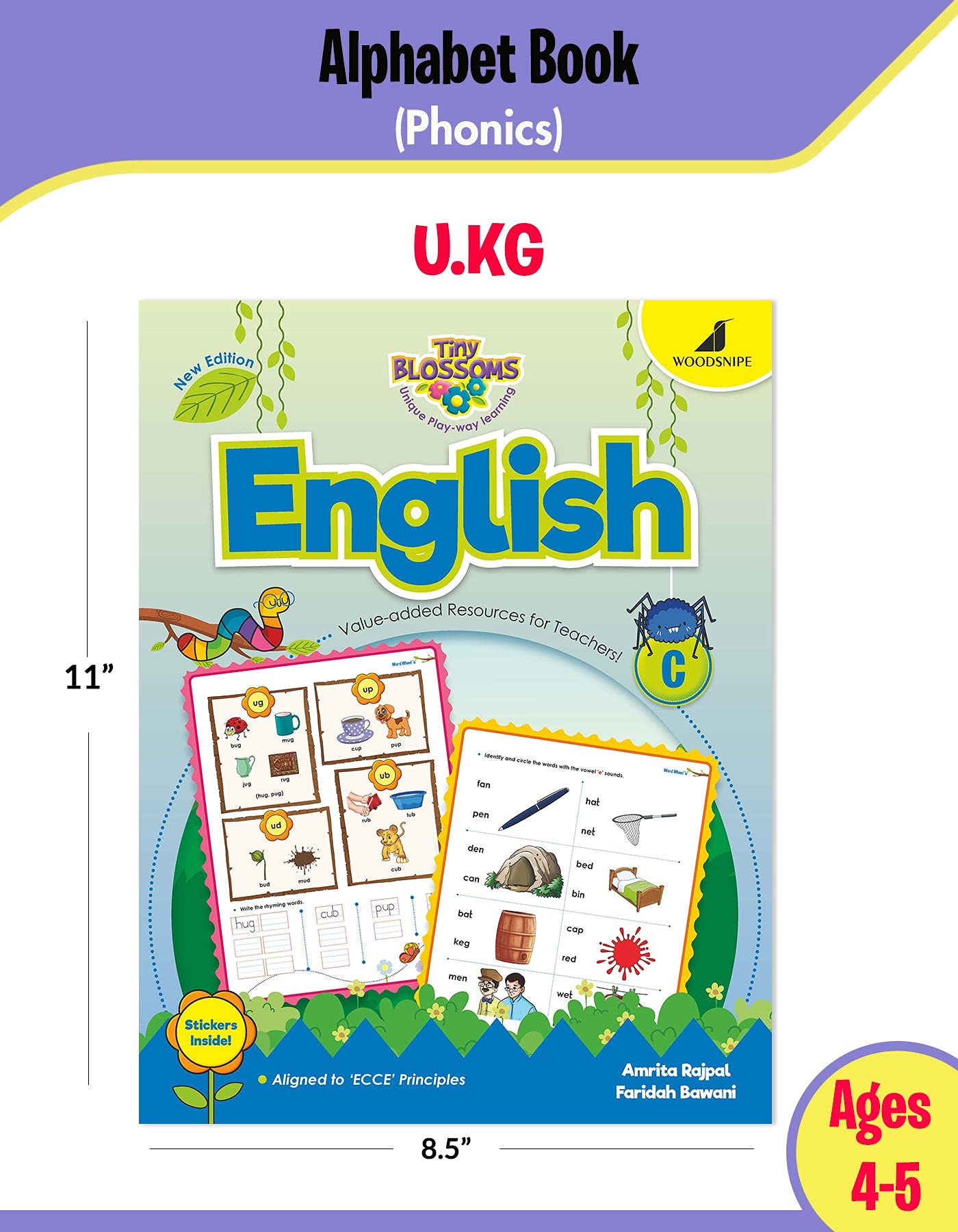Woodsnipe Tiny Blossoms English C Phonics Book With Stickers For Ukg ...