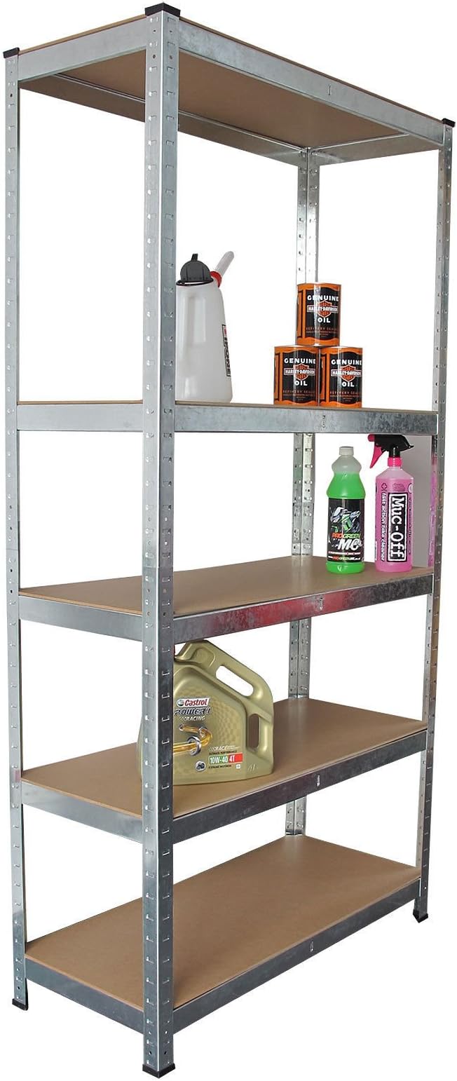 Panana Warehouse 5 Tier Racking Shelf Heavy Duty Steel Garage Shelving ...