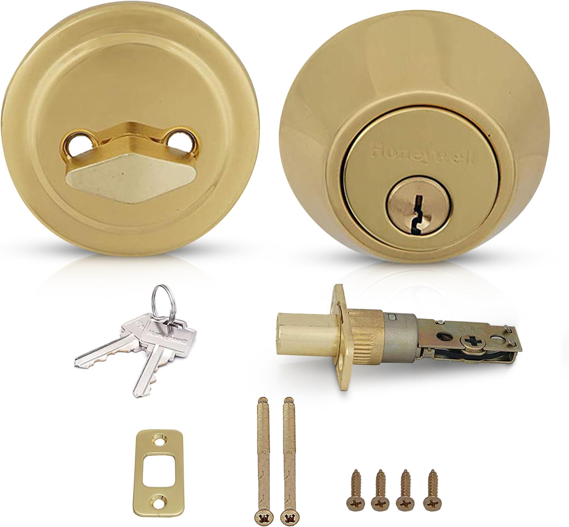Guard Security 1990X281HDPB Grade 3 Polished Brass 1-Cylinder Entry ...