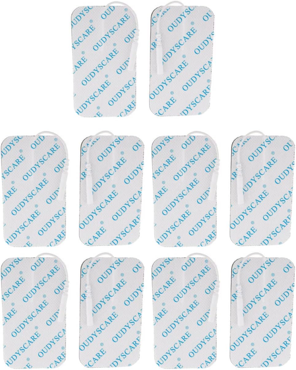 10Pcs TENS Unit Replacement Electrodes Pads 2x4 Large Rectangular with ...