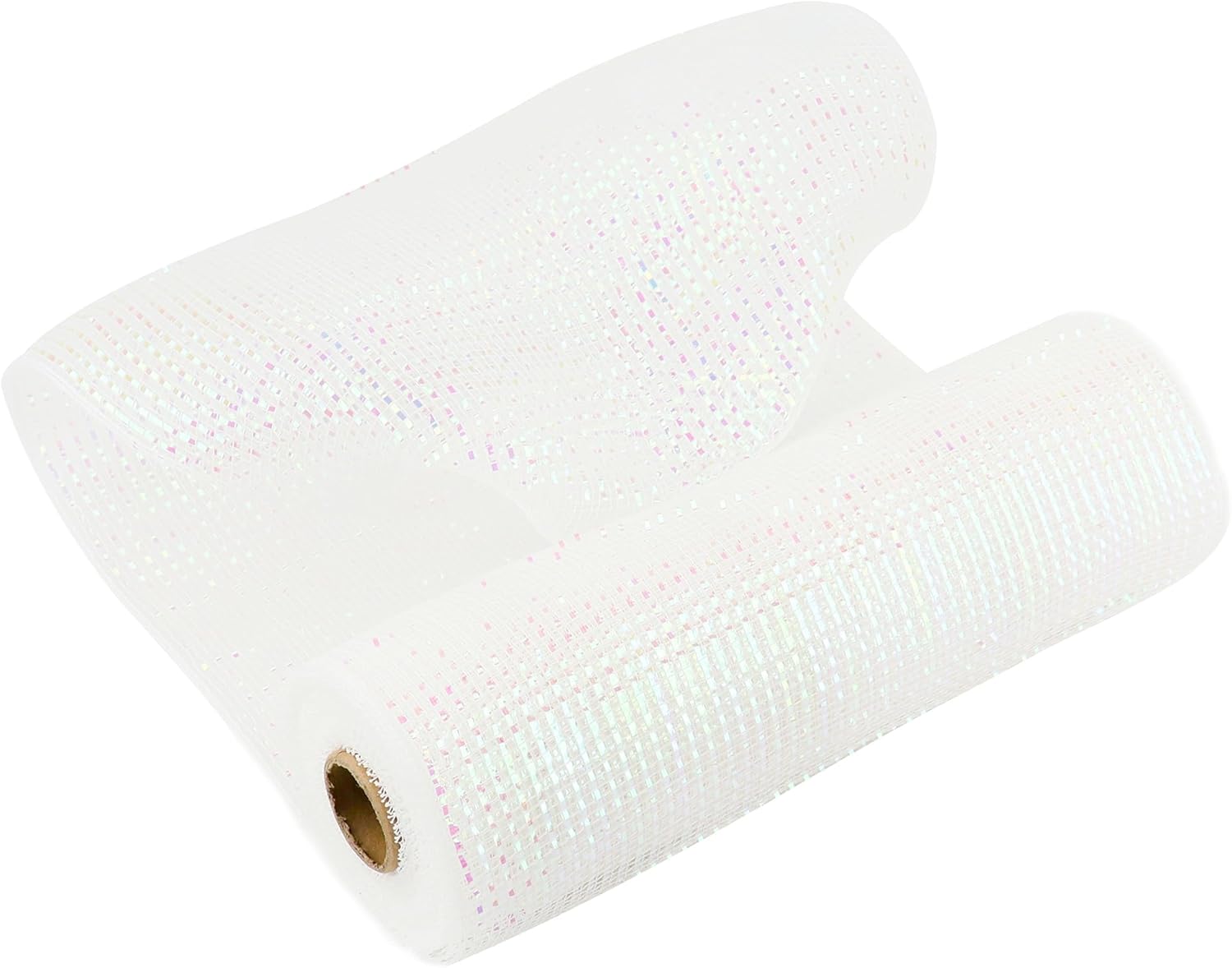 Amazon.com: MEEDEE White Fabric Mesh Iridescent Deco Mesh 10 Inch Roll ...