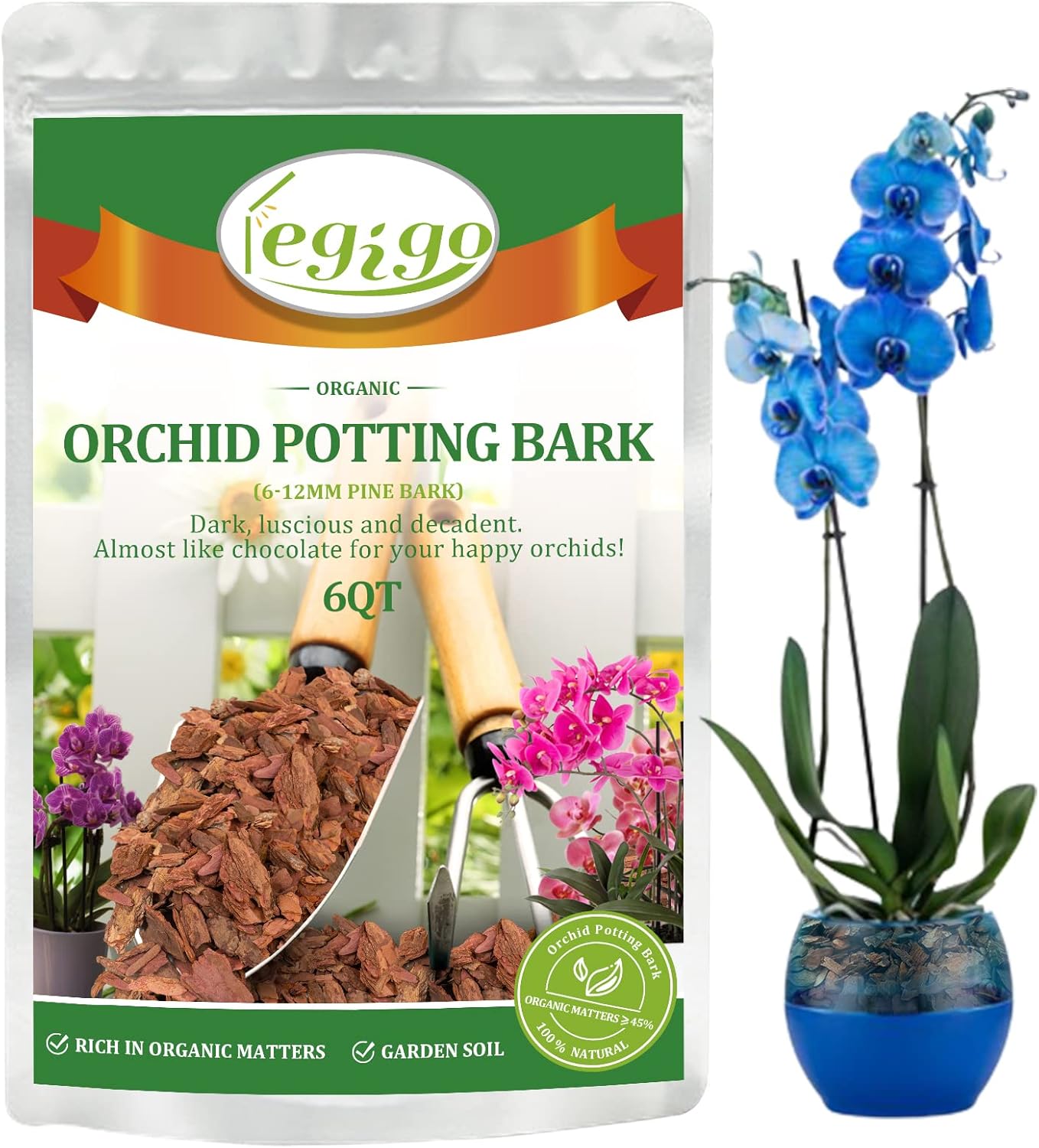 Amazon.com : Legigo 6 Quarts Organic Orchid Potting Bark- All Natural ...