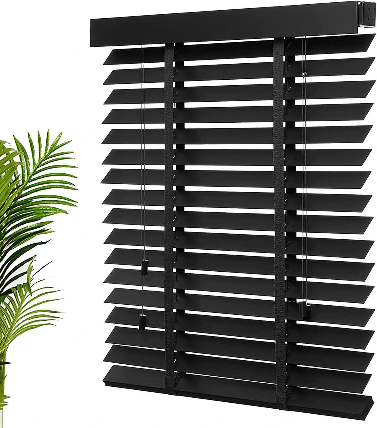 KGUDYS Stores Noirs en Bois Massif,Stores vénitiens pour fenêtres ...