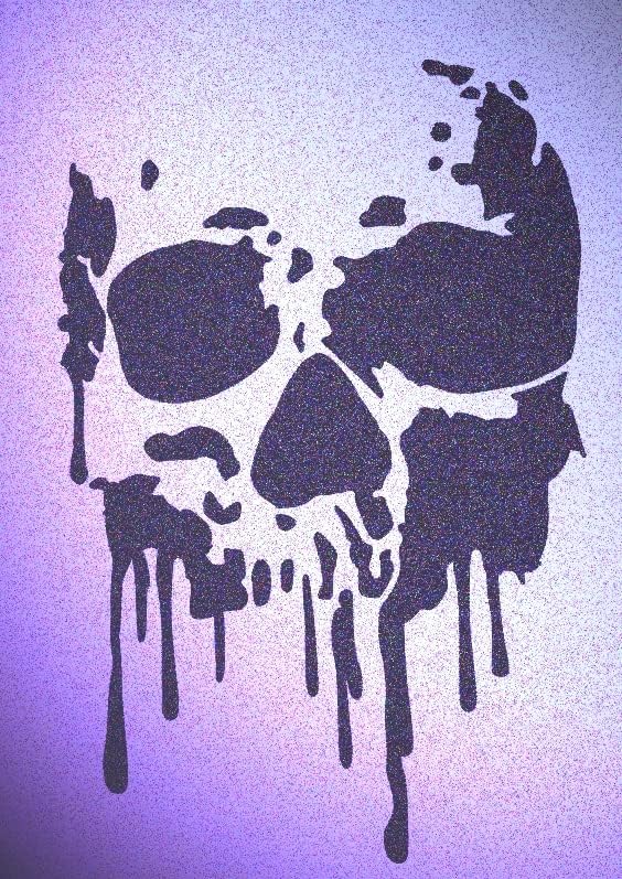 Amazon.com : Dripping Blood Skull Stencil Skulls Skeletons Stencils 5.9 ...