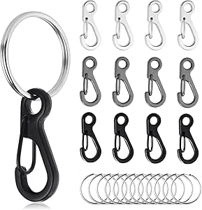 Amazon.com: CooBigo 12 Set Keychain Clip Key Rings Metal Small ...