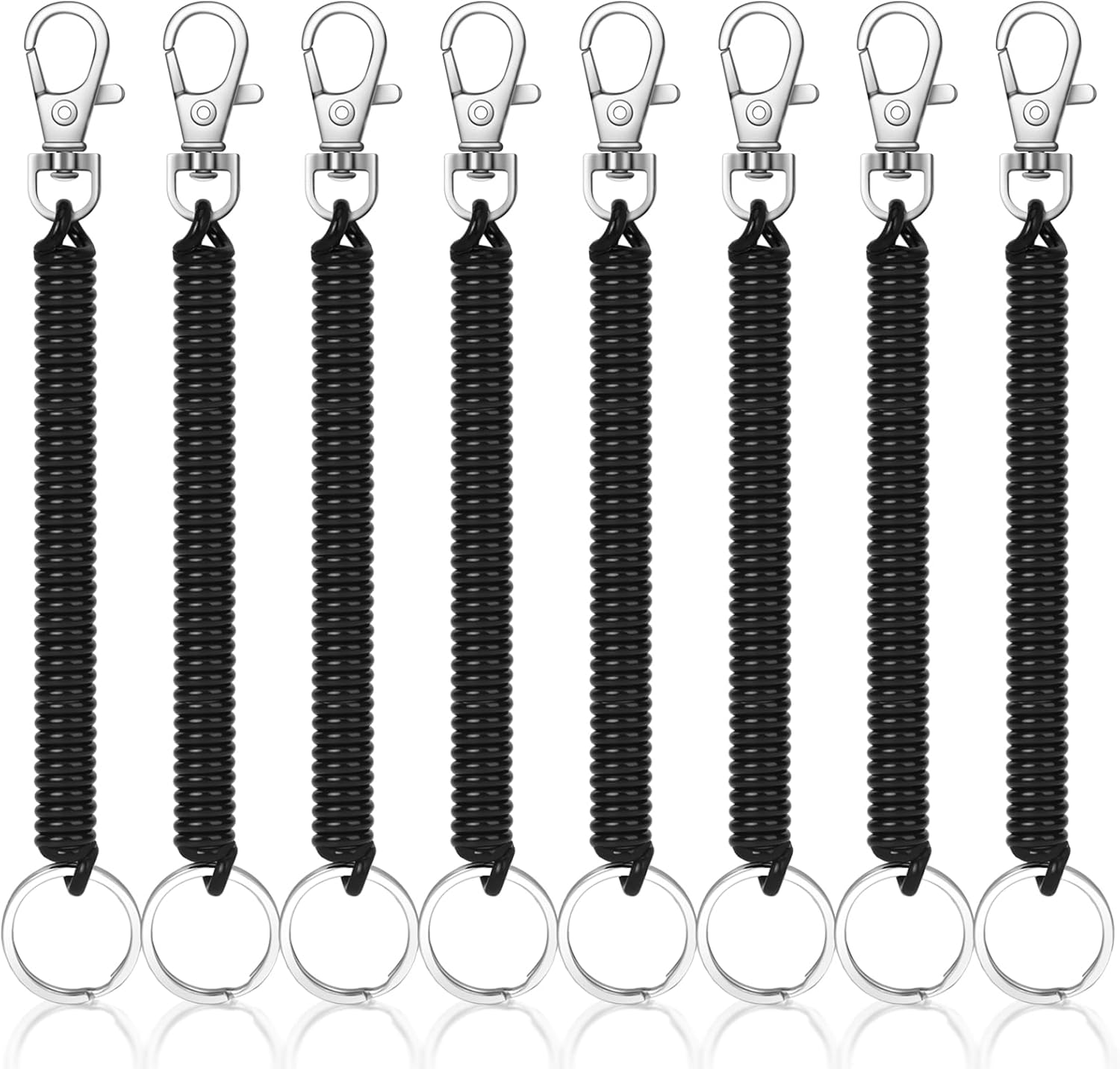 Amazon.com: Mozeat Lens 8PCS Retractable Coil Spring Keychain Spiral ...