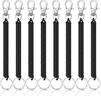 Amazon.com: Mozeat Lens 8PCS Retractable Coil Spring Keychain Spiral ...