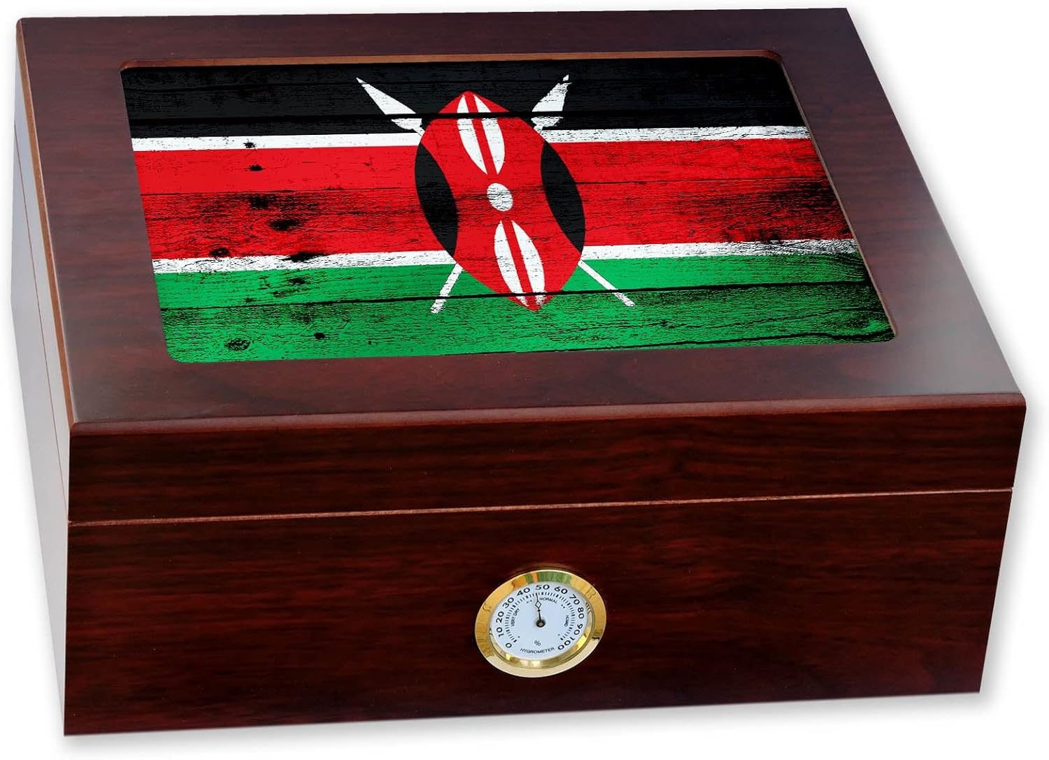 Amazon.com: ExpressItBest Premium Desktop Humidor - Glass Top - Flag of ...