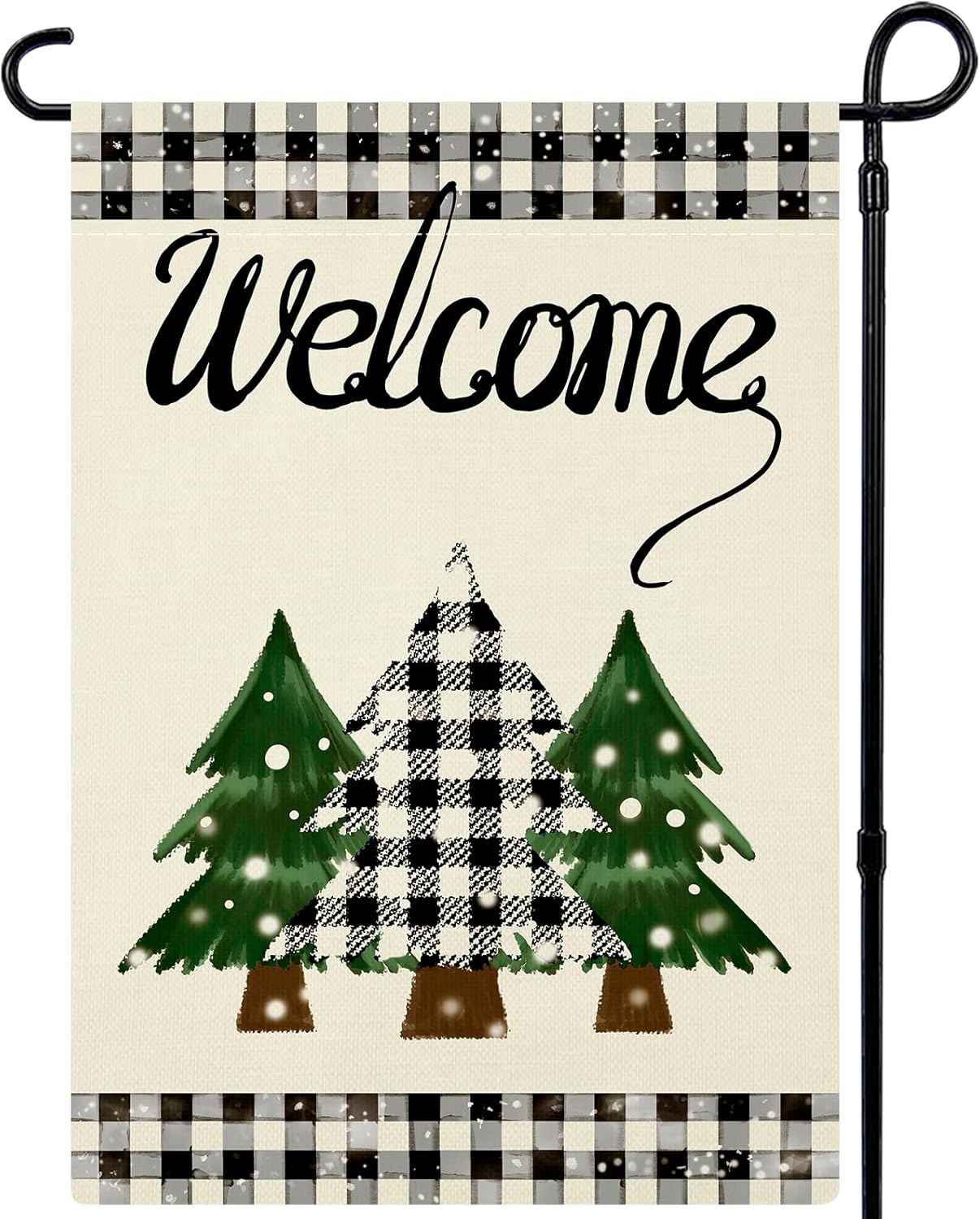 Amazon.com : Christmas Tree Garden Flag 12x18 Inch Double Sided ...