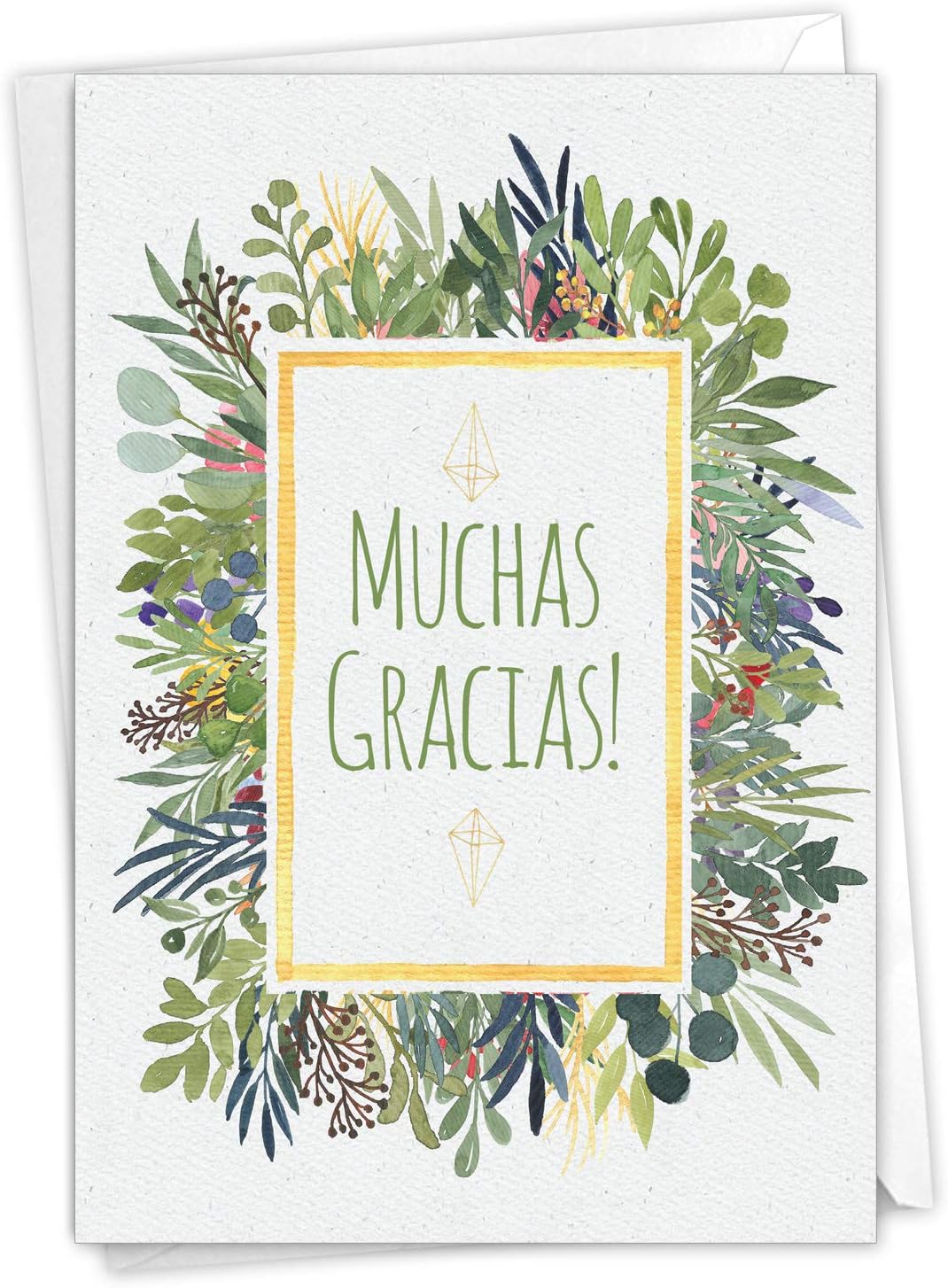 NobleWorks - 1 Spanish Thank You Card with Envelope - Espanol Gratitude ...
