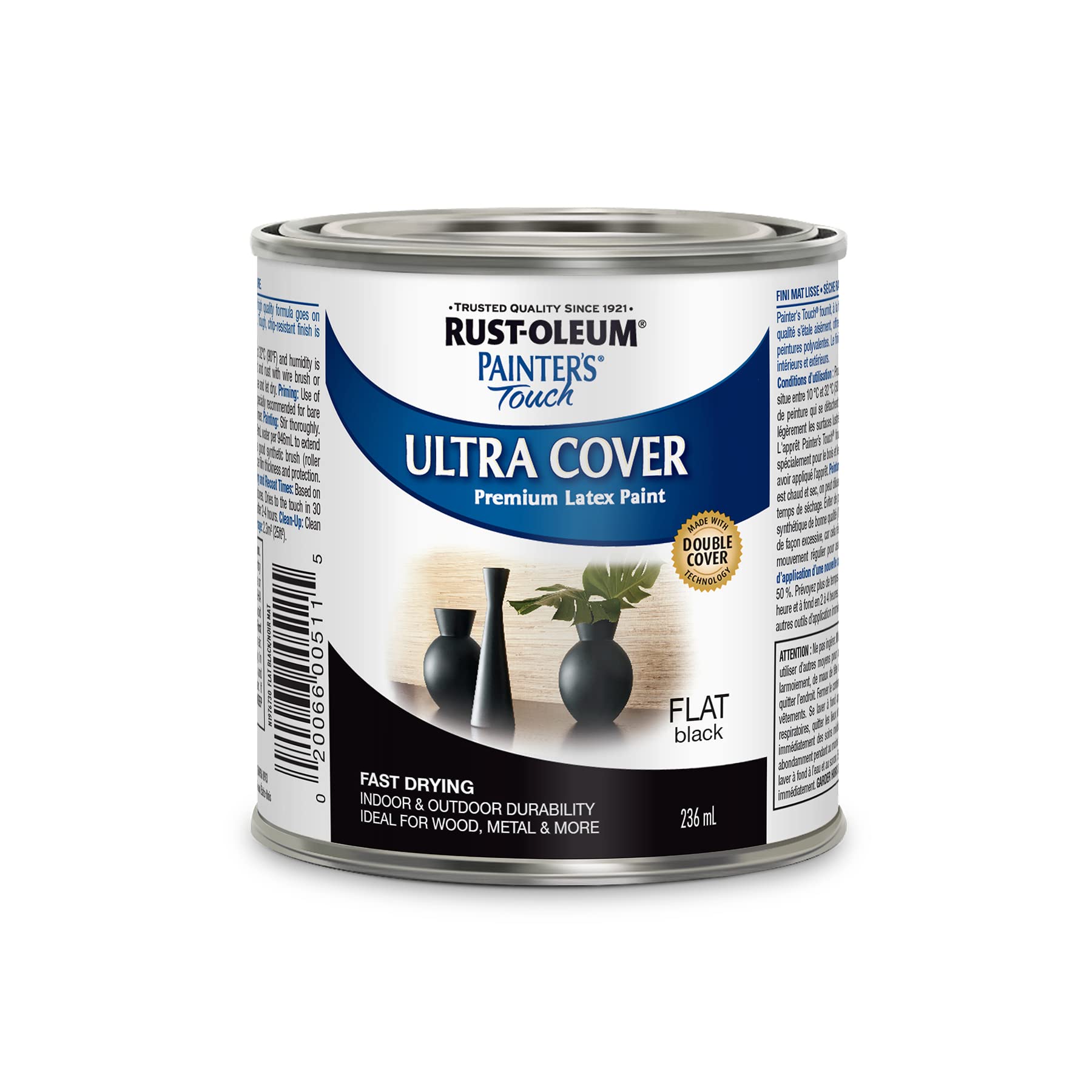 Rust-Oleum Multi-Purpose Paint in Flat Black, 236 mL, House Paint ...