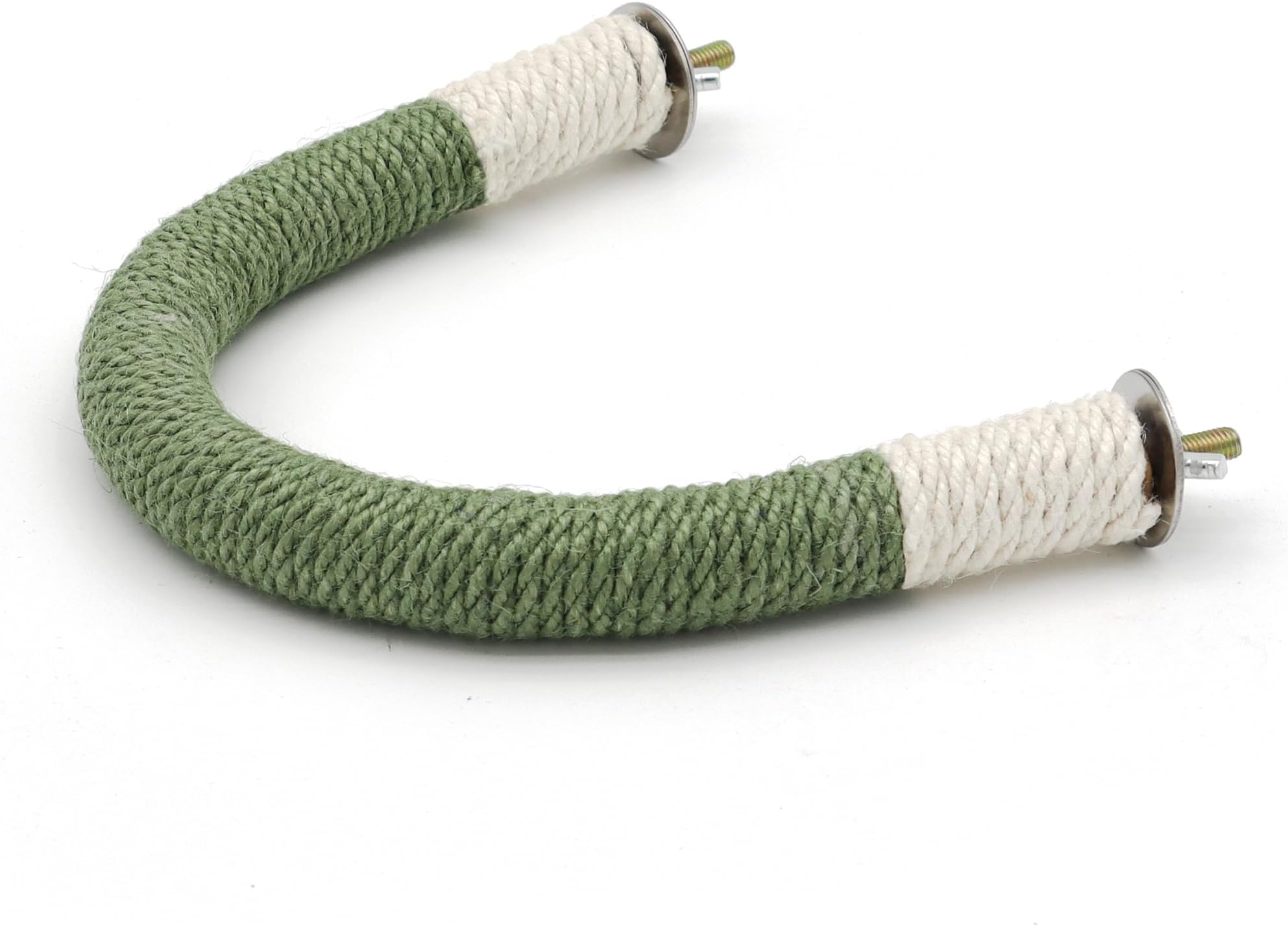 Amazon.com : DVHEY Medium Bird Stand Perch U Shape Hemp Rope Green Wood ...