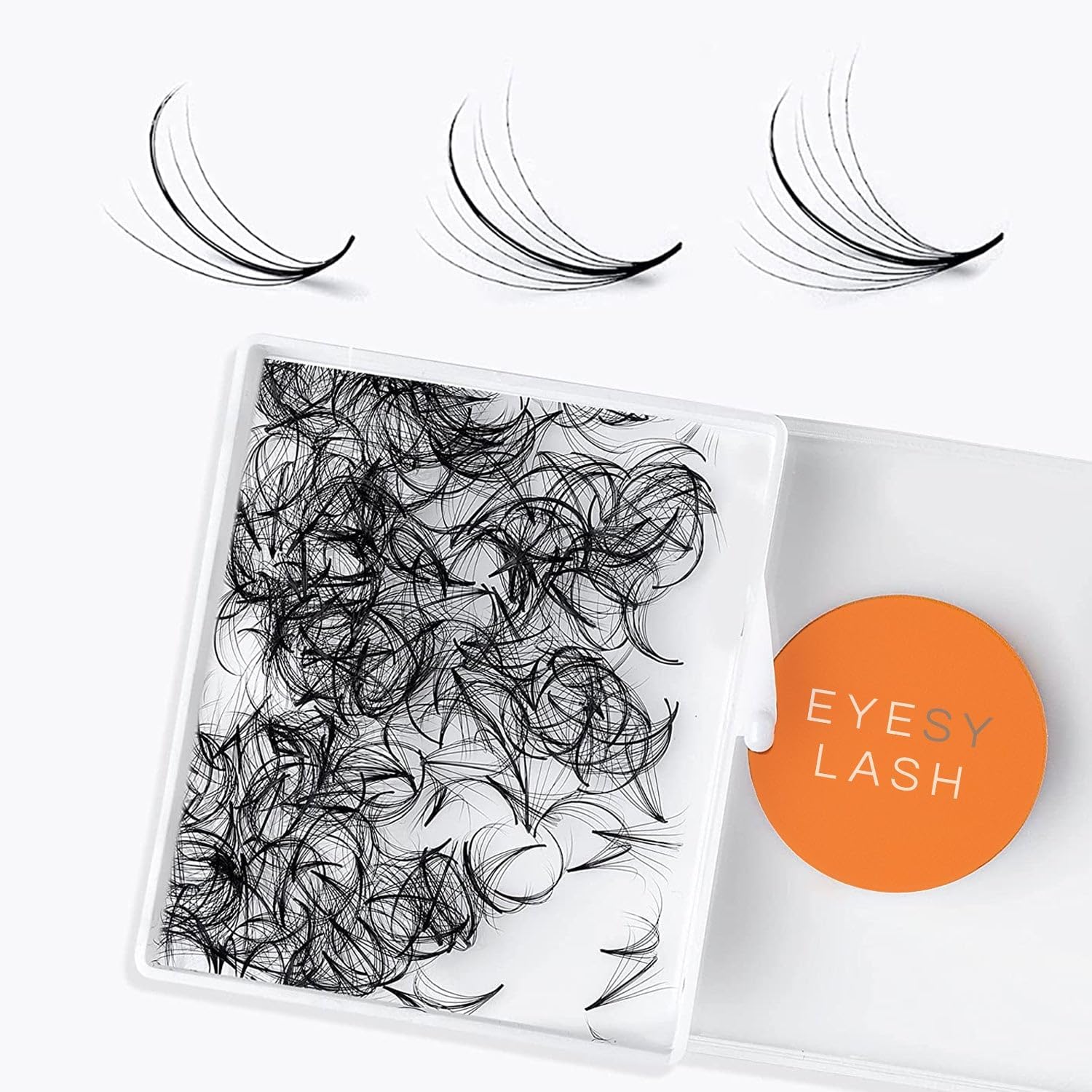 Amazon.com: Eyesy Lash 500 Wispy Promade Fans - 5D 0.07 Size 12mm Curl ...