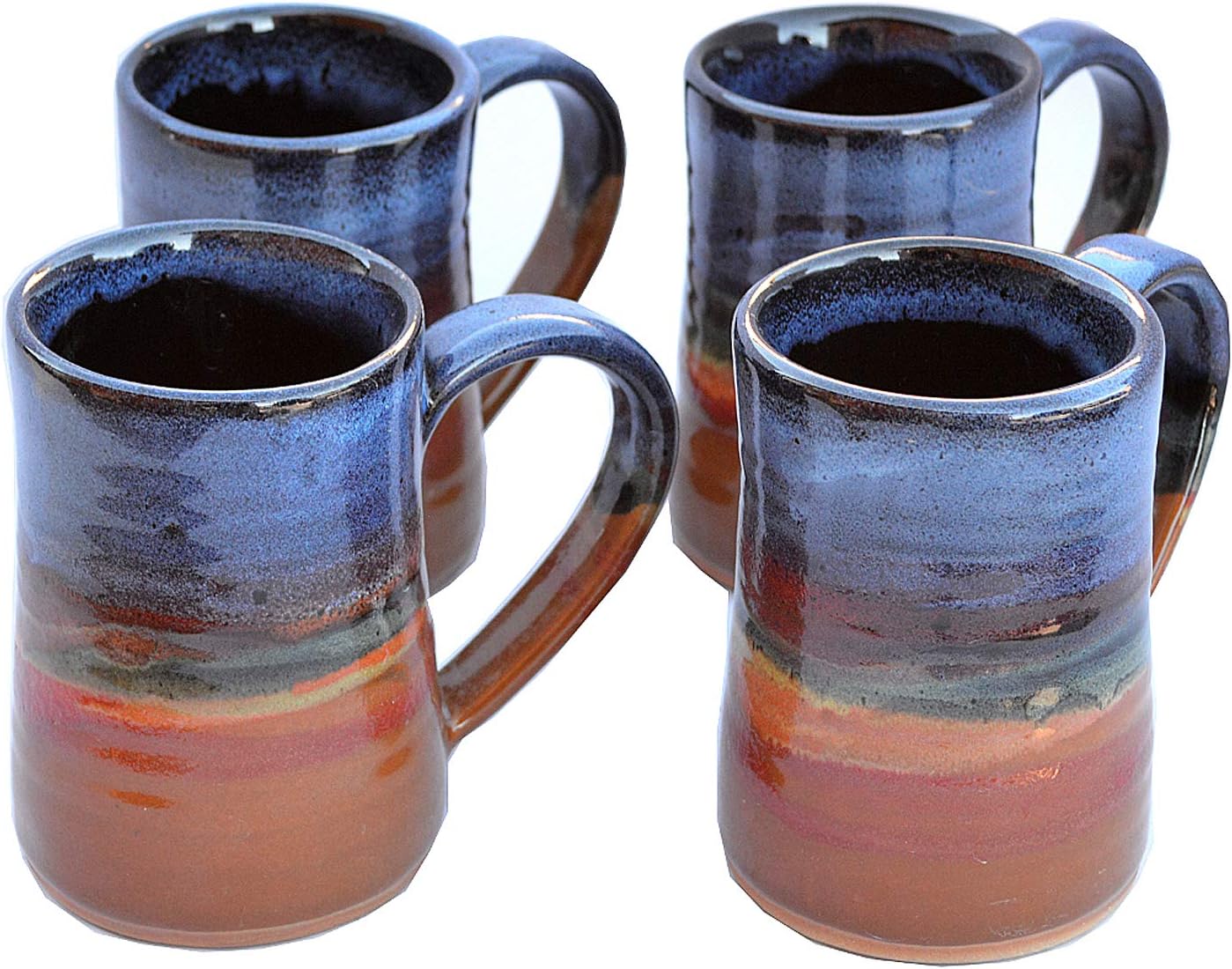 Amazon.com: MUGS - "COPPER CANYON" HANDMADE POTTERY MUG SET - 17 OZ ...