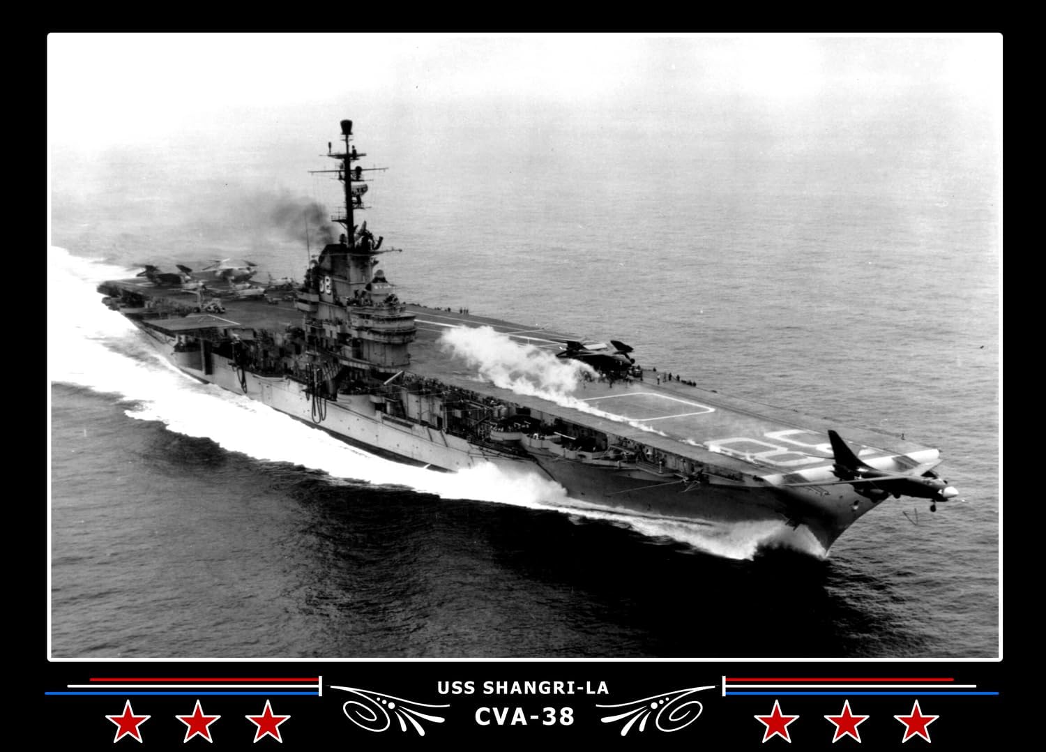 Amazon.com: Navy Emporium USS Shangri-La CVA-38 Canvas Photo Print ...