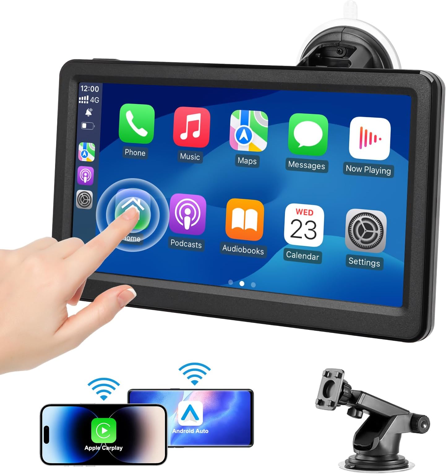 Amazon.com: Wireless Carplay Screen for Car, 7" HD Touch Screen ...