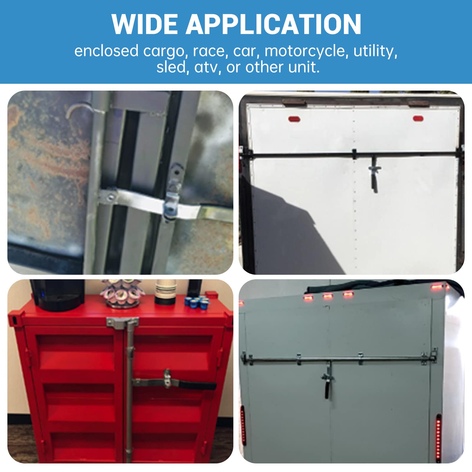 Snapklik.com : Cargo Trailer Door Latch Hasp Keeper For Ramp Padlock ...