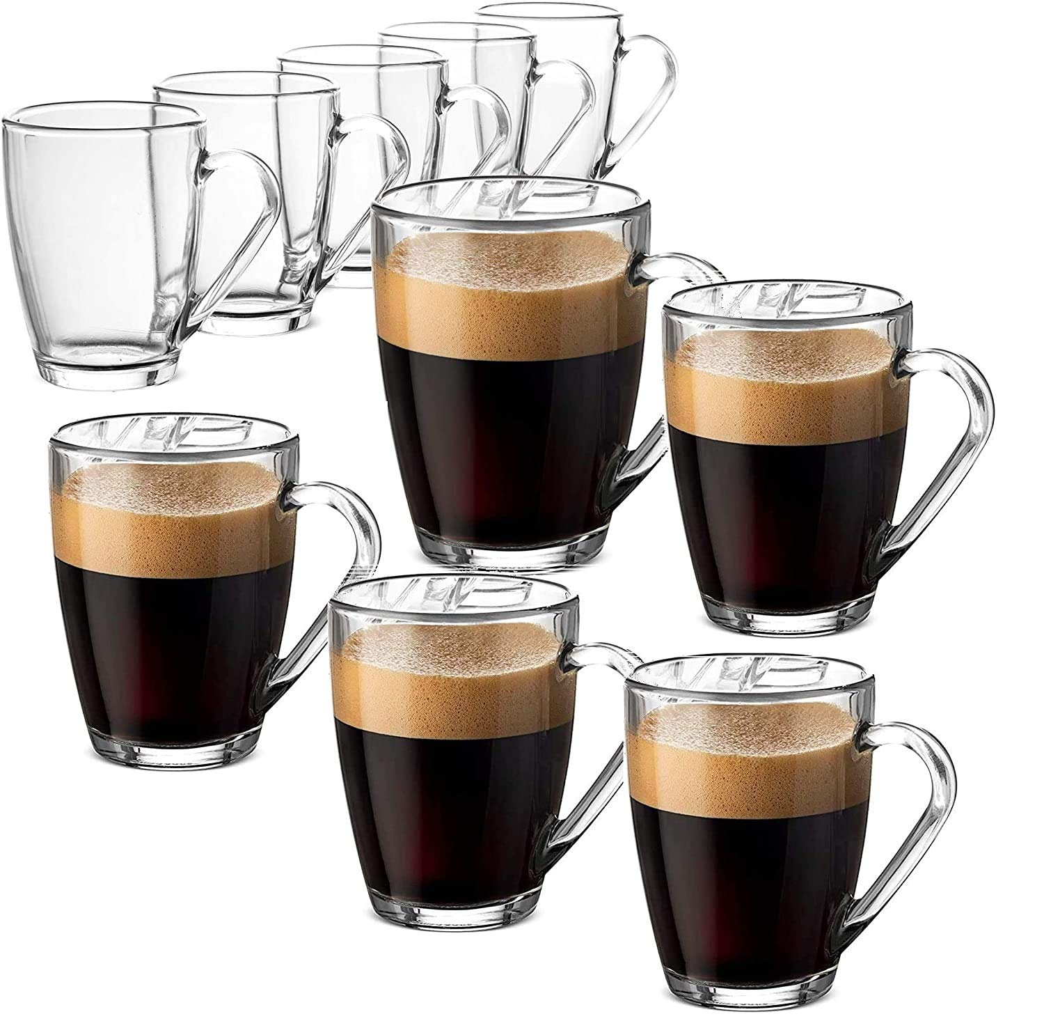 Buy Zilla enterprise Glassware Classic Glass Coffee Tea Mug - 220 ml ...