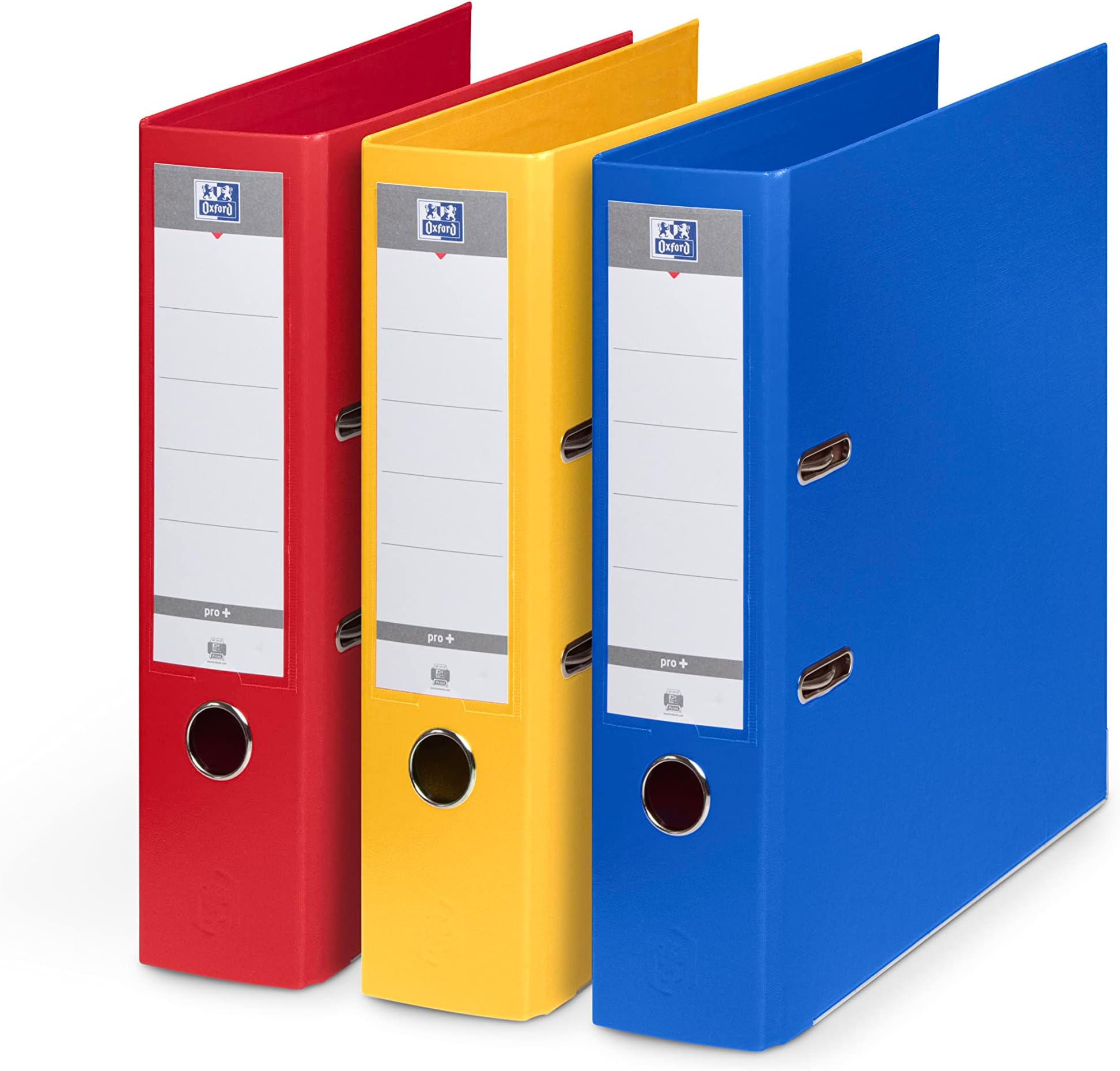 OXFORD Lot de 3 Classeurs à Levier Smart Pro+ A4XL Dos 80mm 2 Anneaux ...