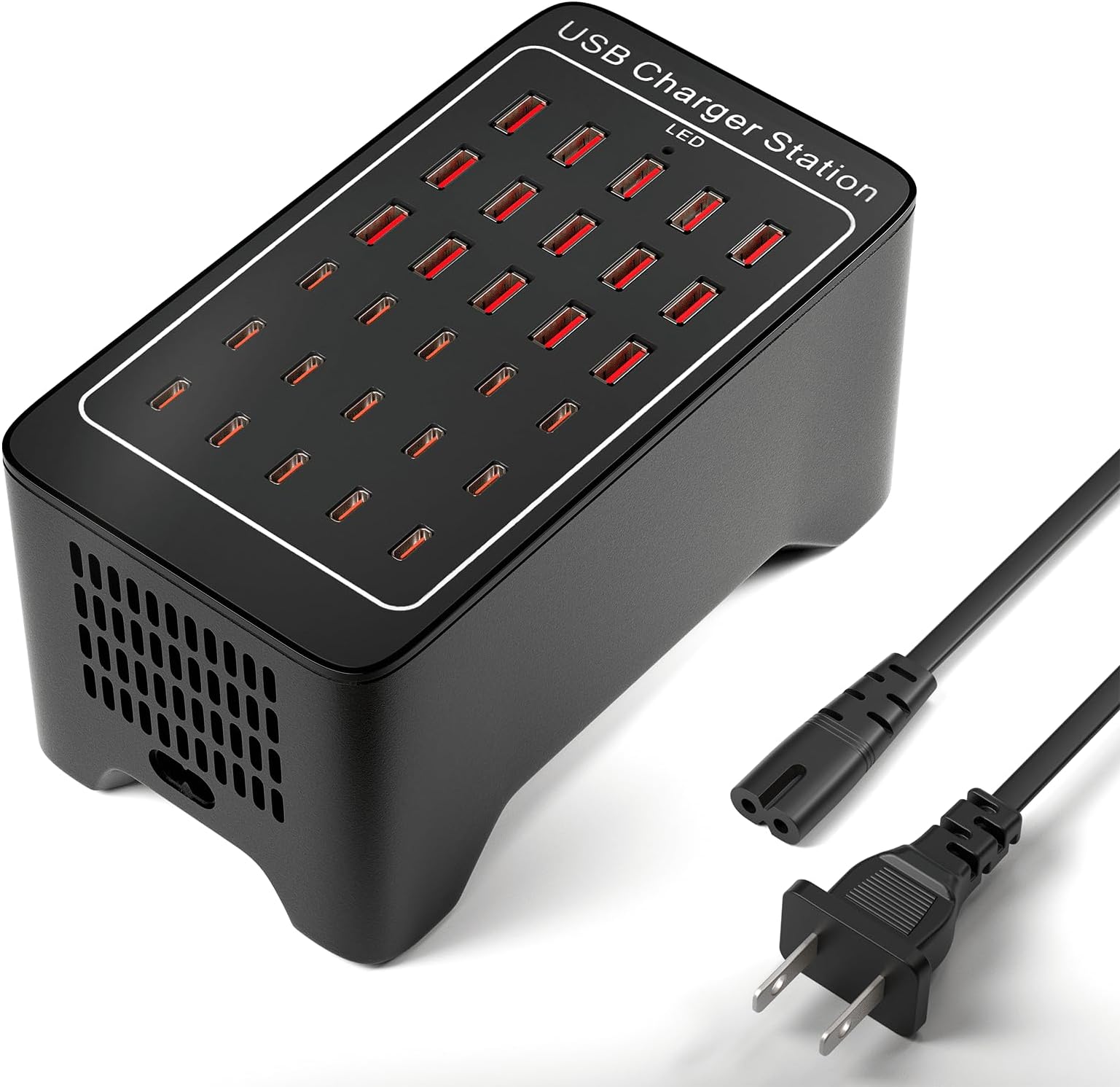 Amazon.com: Poweroni 4 Port USB Charging Station - Fast Charging Dock ...