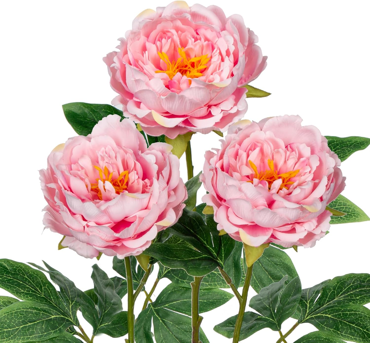 Amazon.com: Briful 3PCS Peonies Artificial Flowers 24'' Faux Silk ...