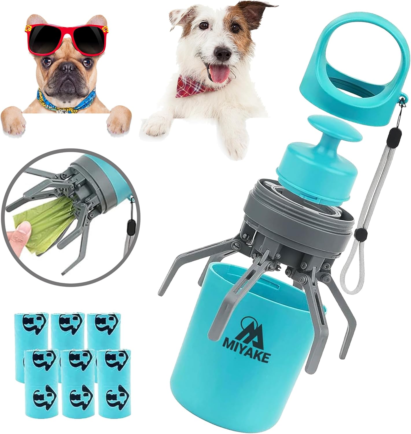 Amazon.com : Miyake Mini Portable Pooper Scooper with Built-in Poop Bag ...