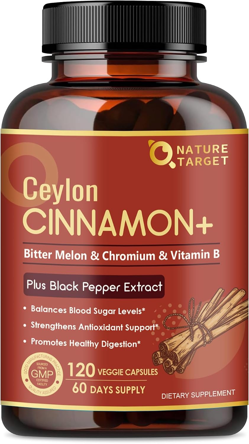 NATURE TARGET Ceylon Cinnamon Capsules - Cinnamon Supplements Plus ...