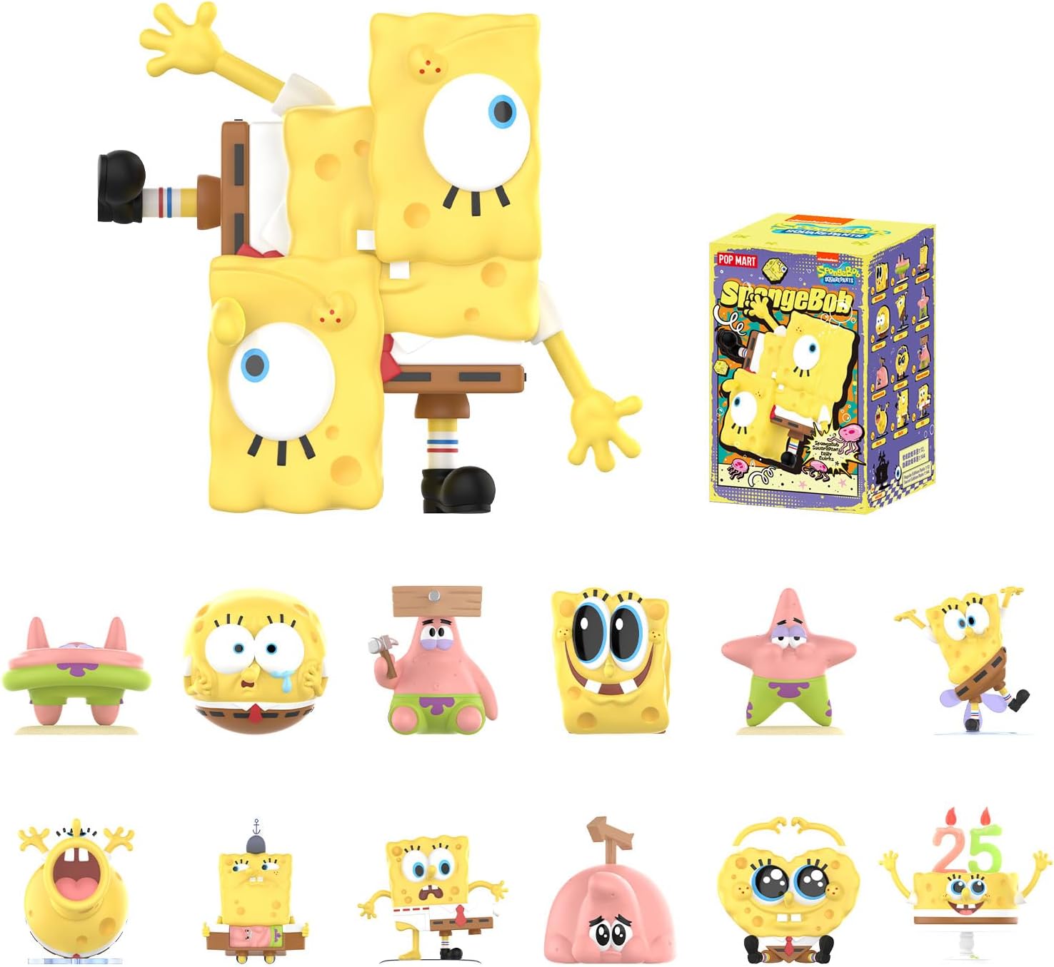 Amazon.com: POP MART Spongebob Squarepants Daily Quirks Series Figures ...
