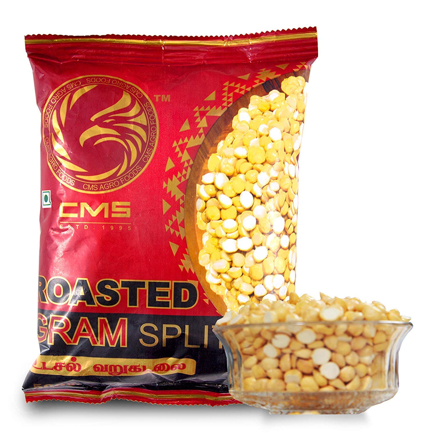 CMS Roasted Channa Dal Split Gram ,500 Grams (Pack of 7 Pouches ...