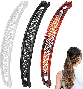 Banana Hair Clip, 3 Pcs Double Comb Long Hair Clips Banana Hair Combs for Women Girls Everyday ...