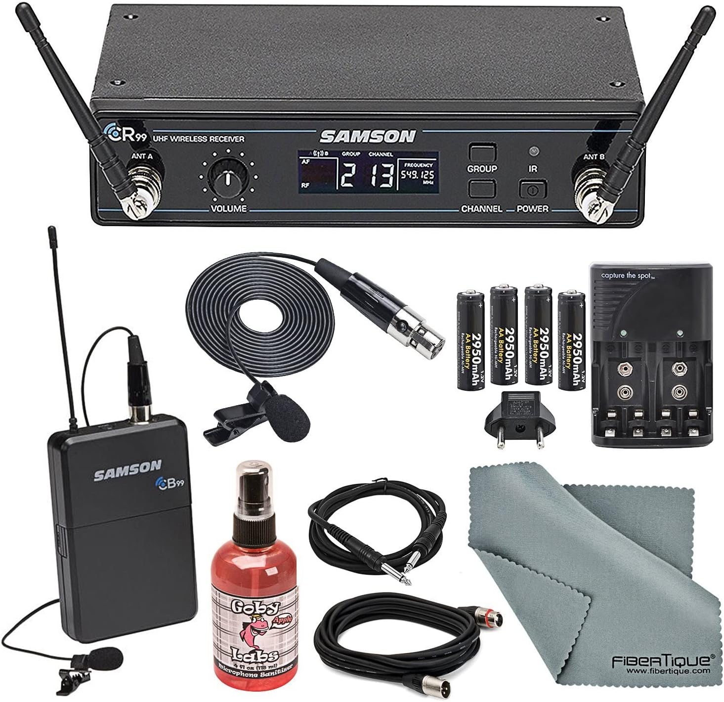 Amazon.com: Samson Concert 99 Presentation Frequency-Agile UHF Wireless ...